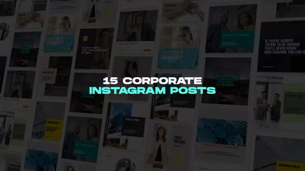 Corporate Instagram Posts Free After Effect Template - Pik Templates