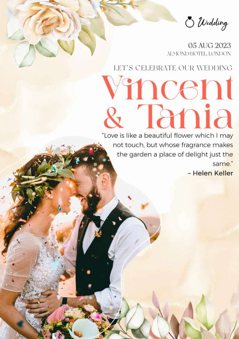 6 Wedding Invitations Templates For Photoshop - Pik Templates