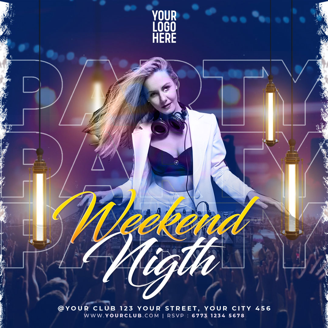 6 Free Party Flyers for Social Media PSD Templates - Pik Templates